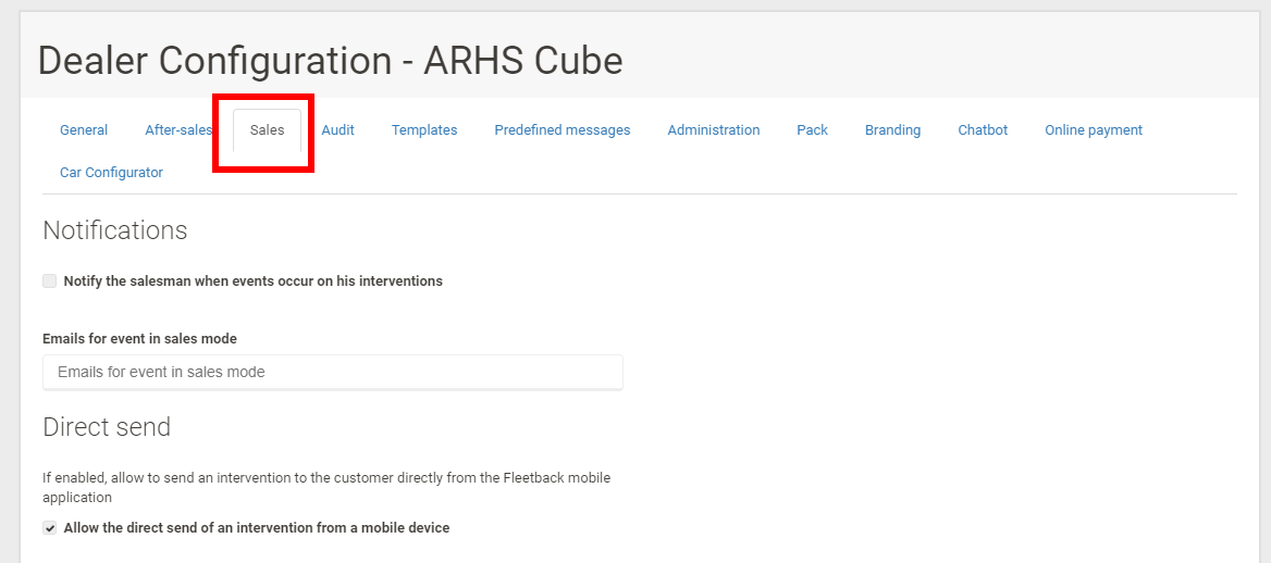 Fleetback User Guide